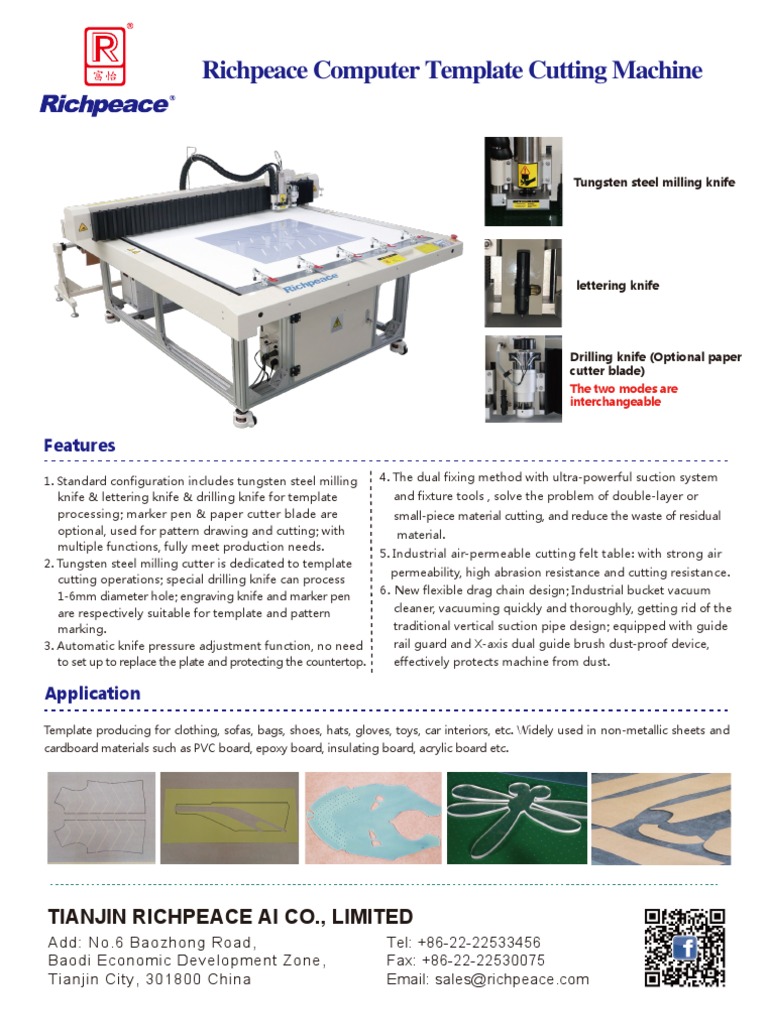 Advanced Template Cutting Machine Guide | PDF | Knife | Manufactured Goods