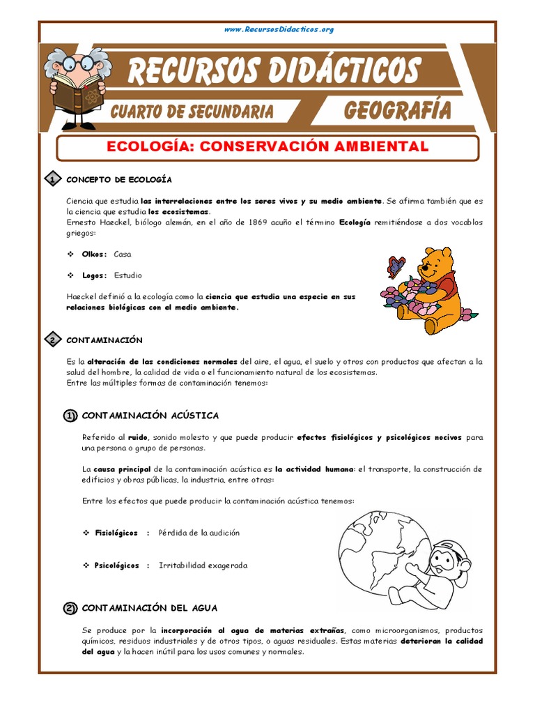 Hoja De Trabajo Sobre La Contaminación Del Agua En La Escuela Secundaria