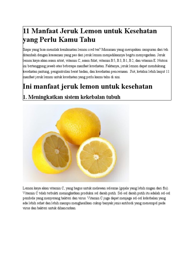 Lemon | PDF