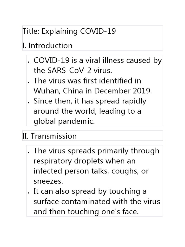 Covid 19 Sars Notes | PDF