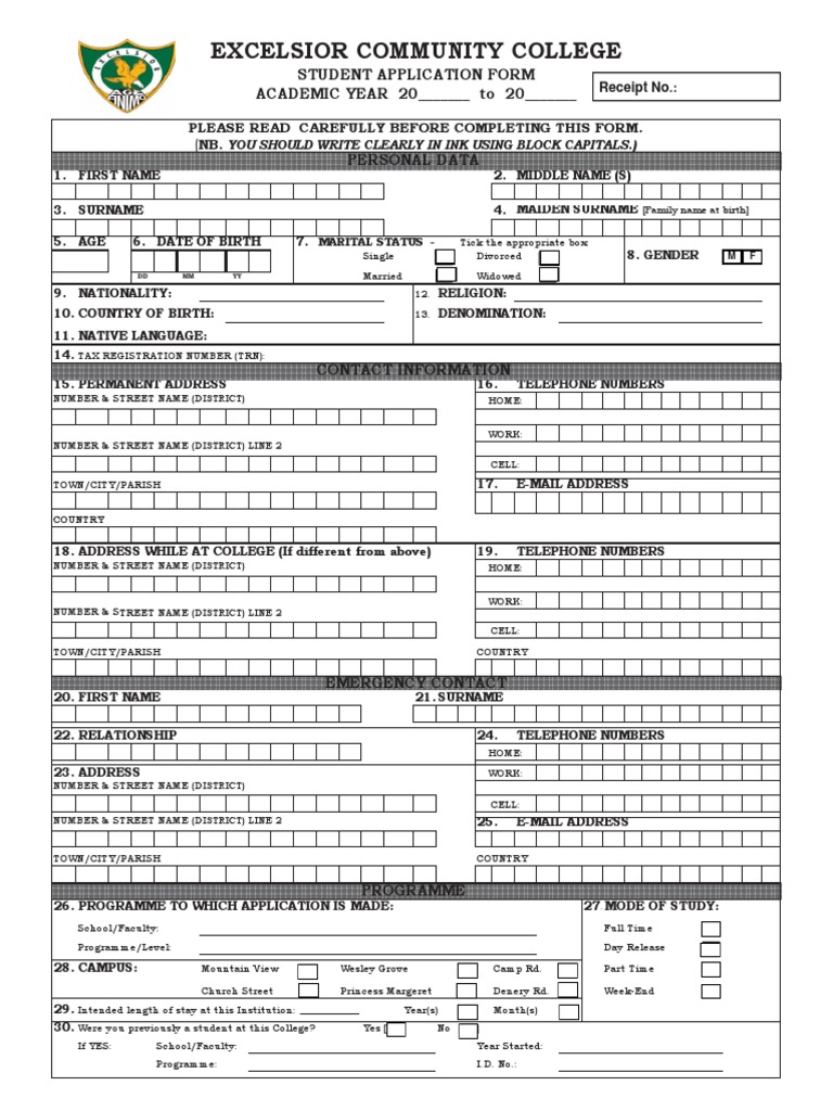 ECC Application Form 2020 | PDF
