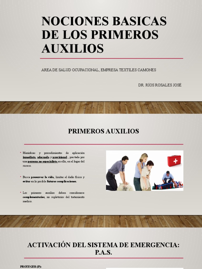 Nociones Basicas de Los Primeros Auxilios | PDF | Reanimación cardiopulmonar | Quemar