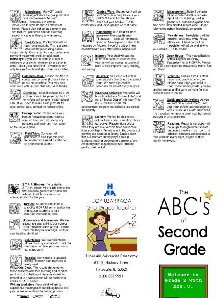 ABCs 2nd Grade Brochure | PDF | Libraries | Internet