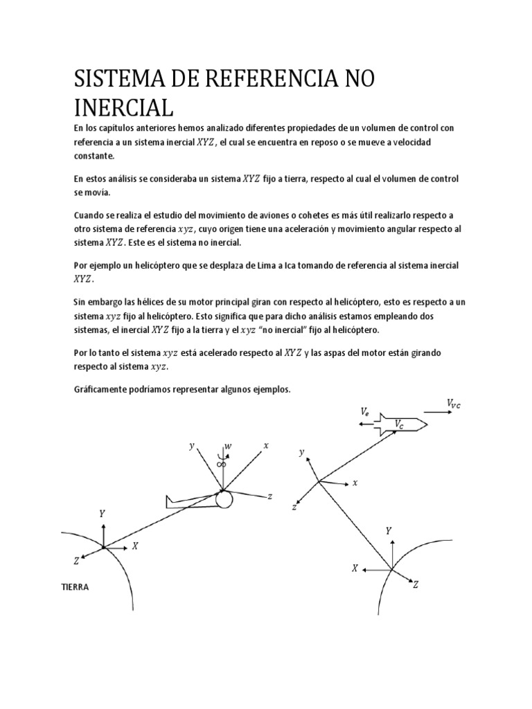 13 Sistema de Referencia No Inercial | PDF | Aceleración | Boquilla