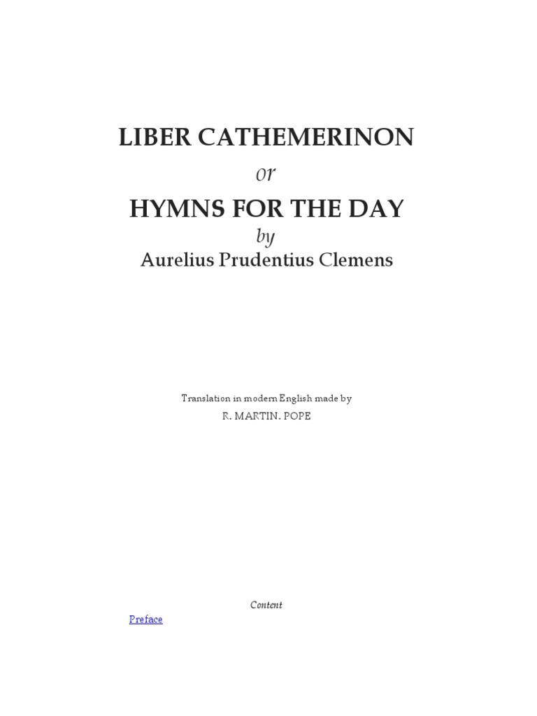Hymns of Prudentius | Download Free PDF | Poetry | Horace