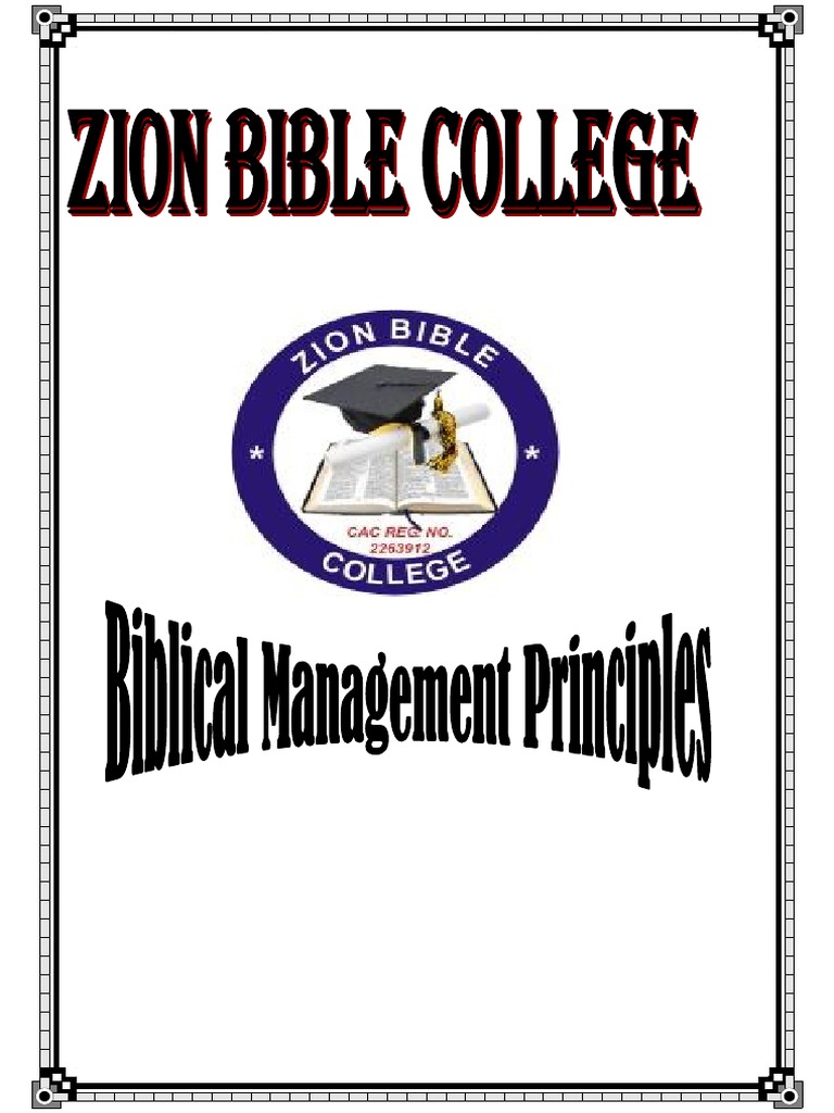 Biblical Principles of Management | PDF | Spiritual Gift | Elder ...