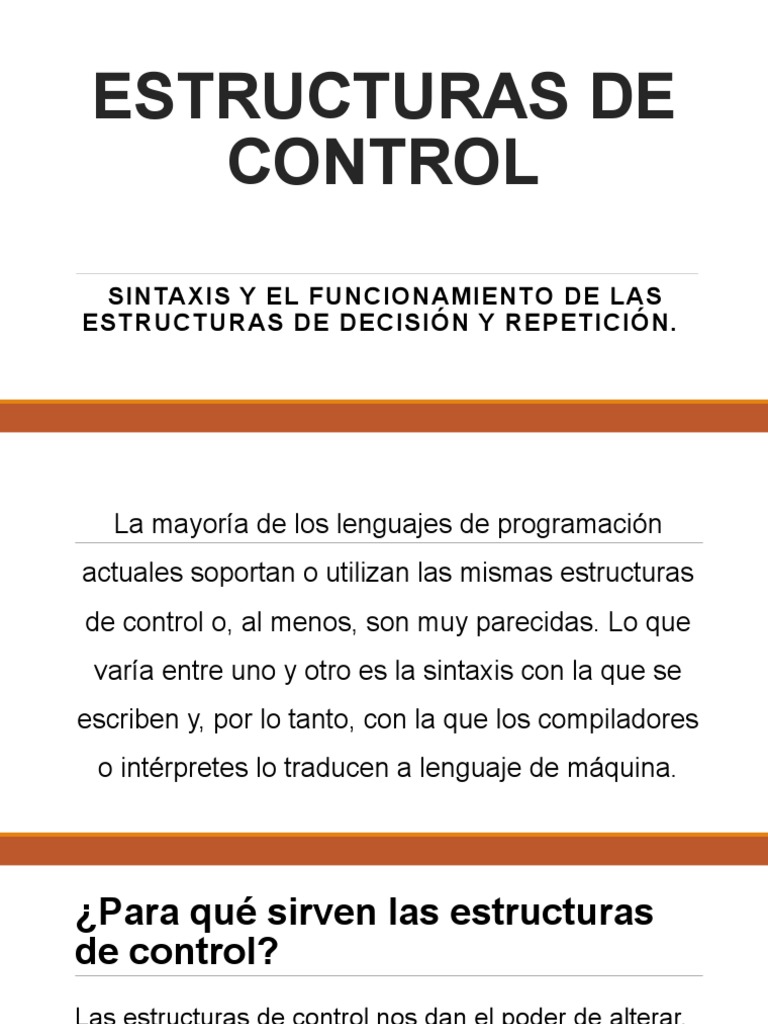 Estructuras de Control | PDF