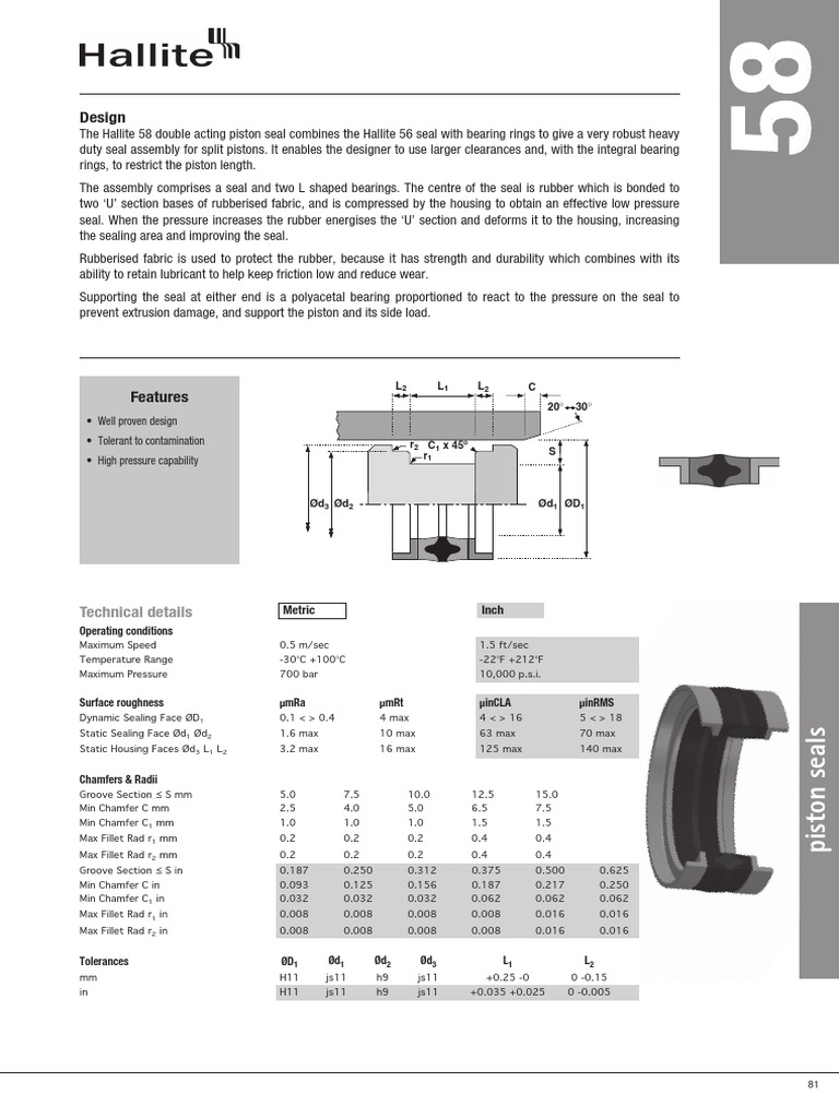 Hallite t58 | PDF | Bearing (Mechanical) | Piston