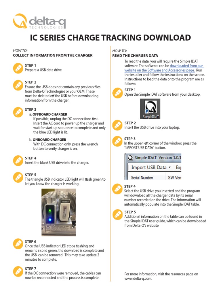 IC Series Charger Data Download Guide | PDF | Battery Charger | Usb ...