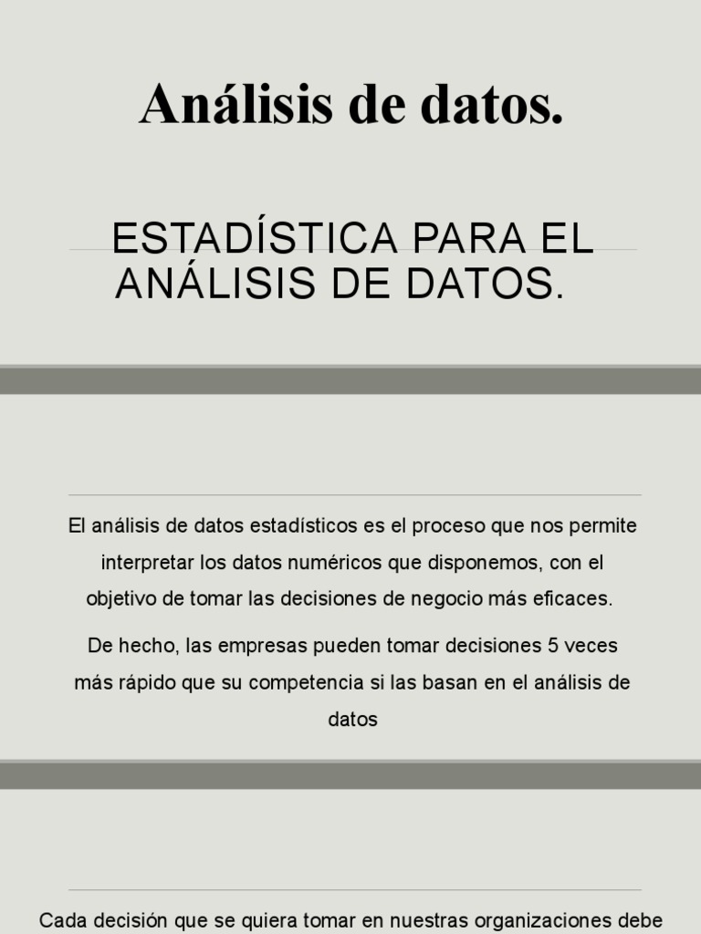 Análisis Estadístico de Datos Empresariales | PDF | Big Data ...