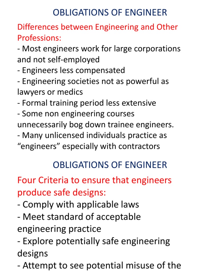 Obligations of Engineer | PDF | Engineer | Engineering