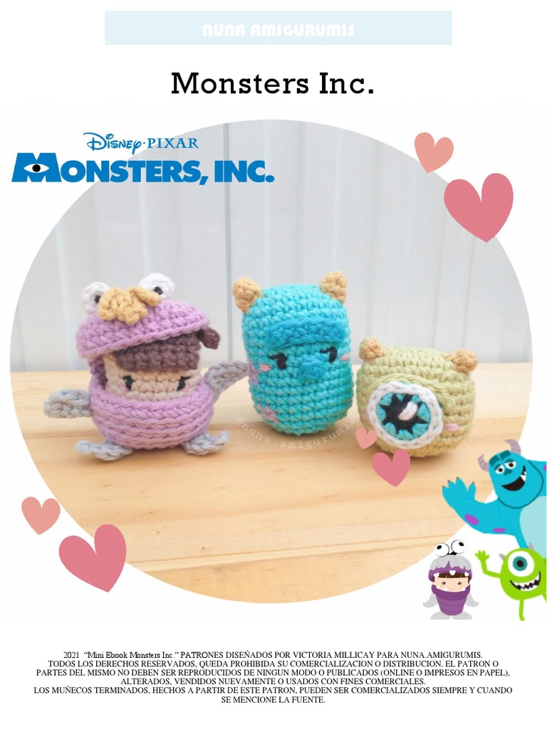 Patrones Amigurumi Monsters Inc. | PDF