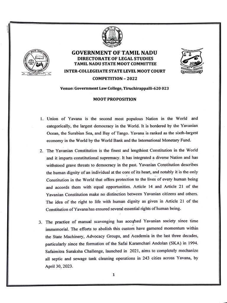 DLS Moot Proposition | PDF