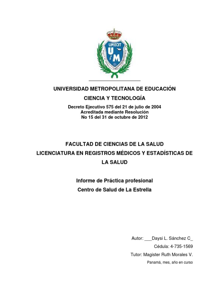 Informe Practica | PDF | Estadísticas | Historial médico