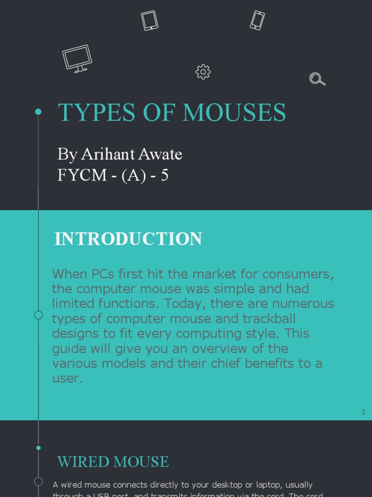 Different Types of Mouse | PDF | Wireless | Computing