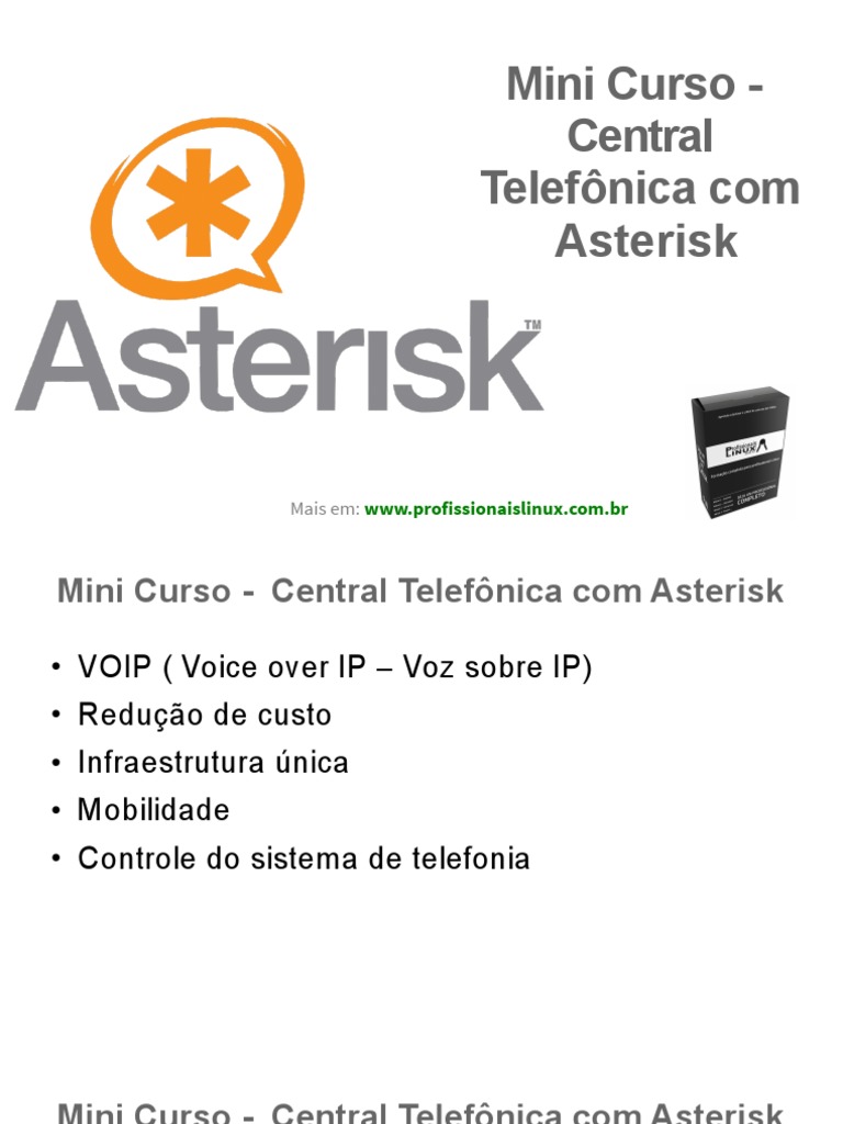 Mini Curso Asterisk Profissionais Linux | PDF