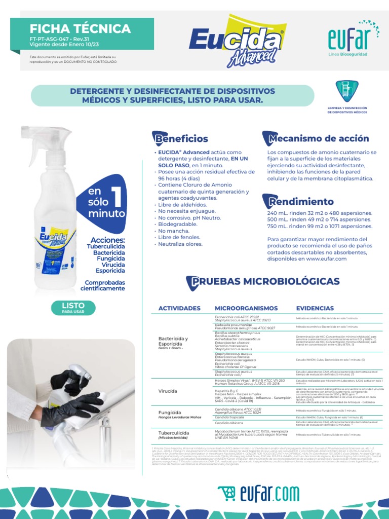 Ficha Eucida Advanced | PDF | Microbiología | Especialidades Medicas