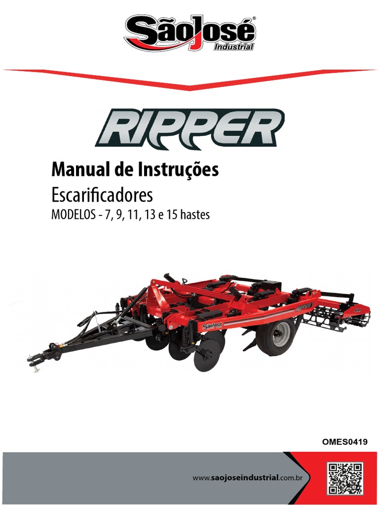 Escarificador Ripper 7,9,11,13,15 Haste | Download grátis PDF | Trator | Parafuso