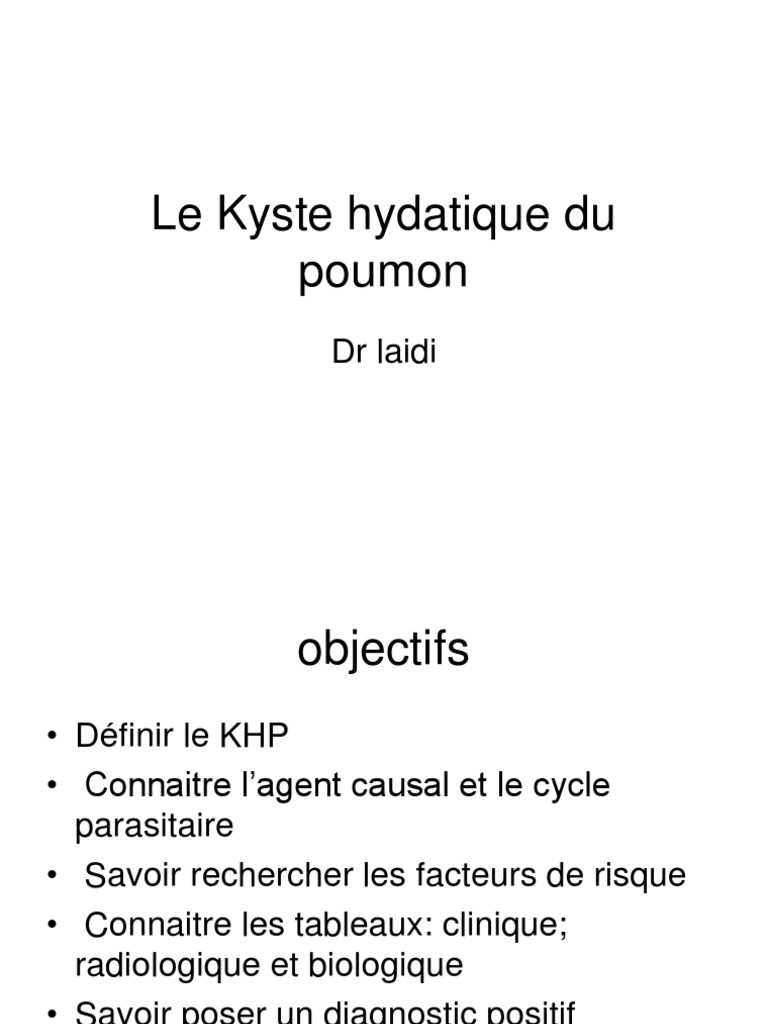 Kyste Hydatique Pulmonaire: Guide Médical | PDF | Poumon | Maladies et ...