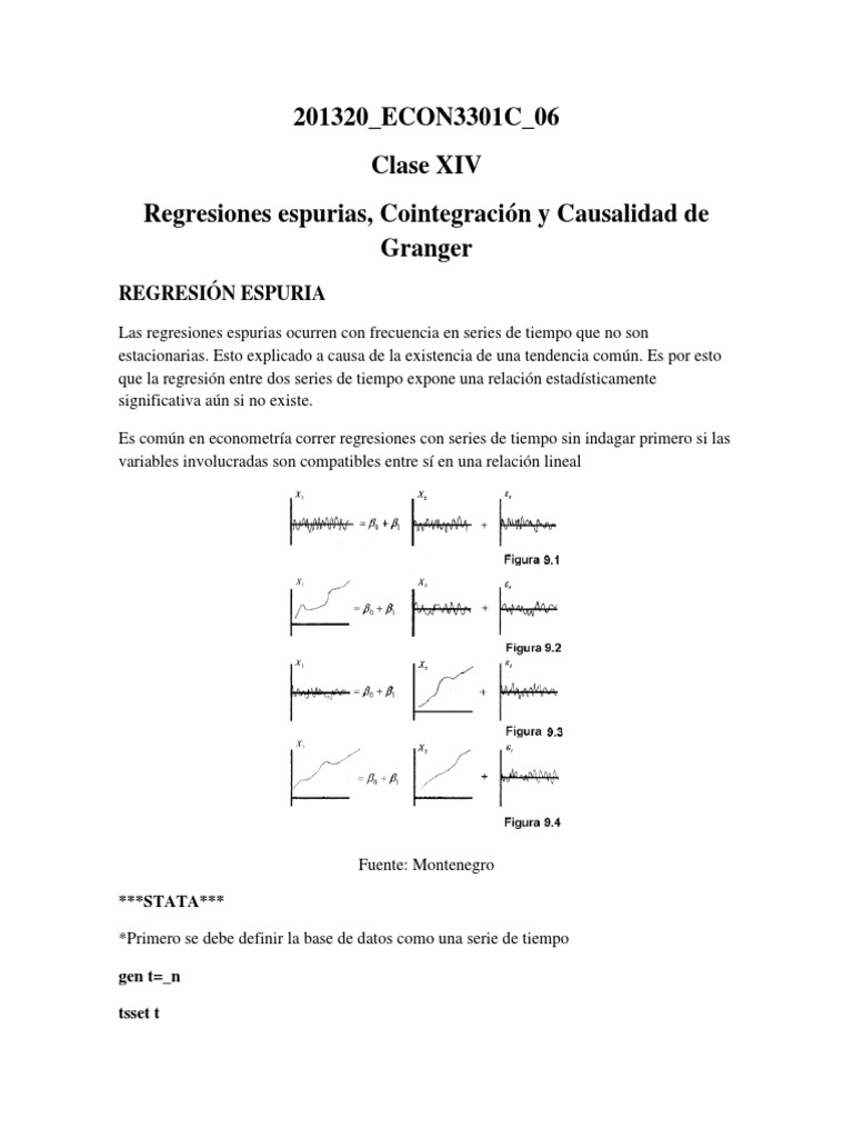 Regresiones Espurias y Cointegración | PDF | Estadísticas | Matemáticas ...