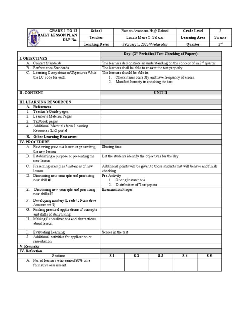 Lp Exam Checking Pdf Learning Educational Assessment