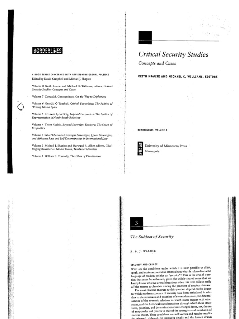 WALKER, RBJ (1997) - The Subject of Security | PDF