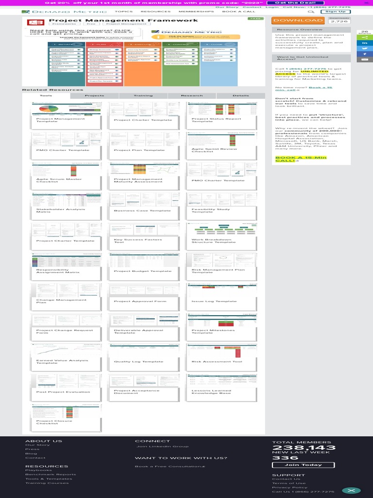 Project Management Framework Demand Metric | PDF | Economies | Computing