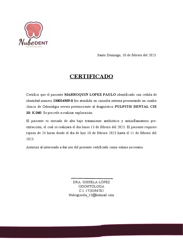 Modelo Certificado | PDF