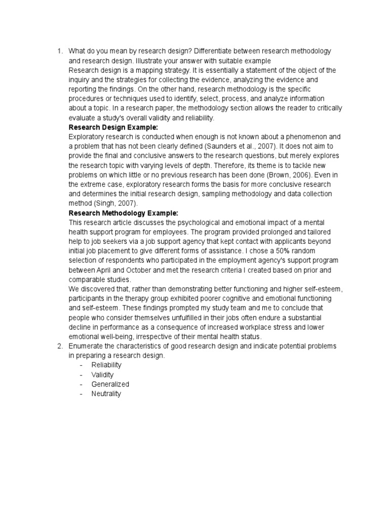 Research Design Example | PDF | Sampling (Statistics) | Methodology