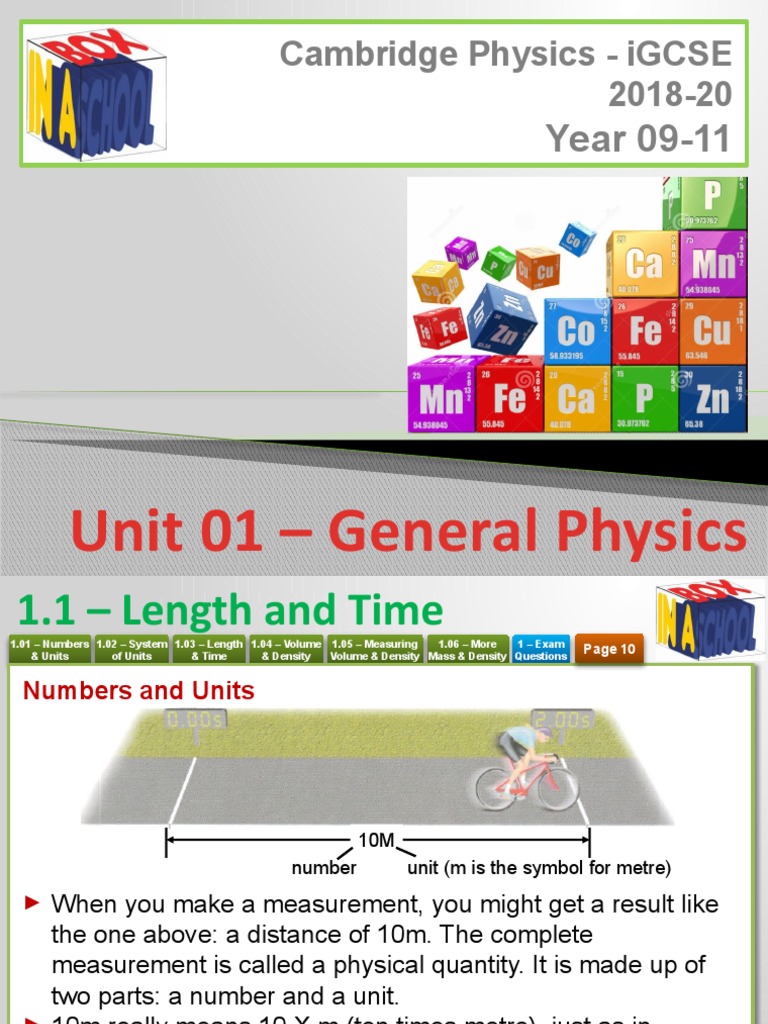 Cambridge Physics - iGCSE 2018-20 Year 09-11 | PDF | Density | Weighing ...