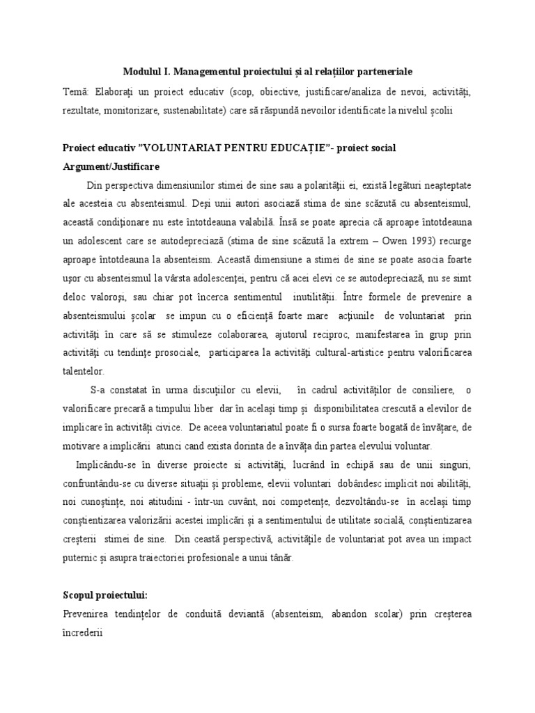 Tema Modulul I | PDF