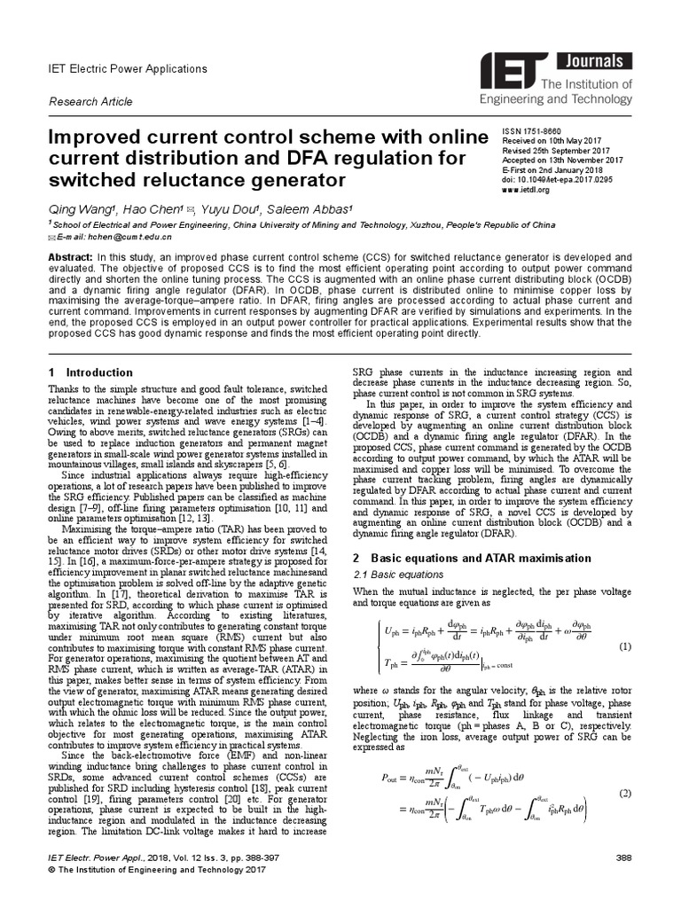 Improved Current Control Scheme With Online Current Distribution and DFA Regulation For Switched ...