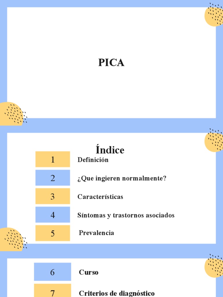PICA | PDF | Trastorno mental | Epidemiología