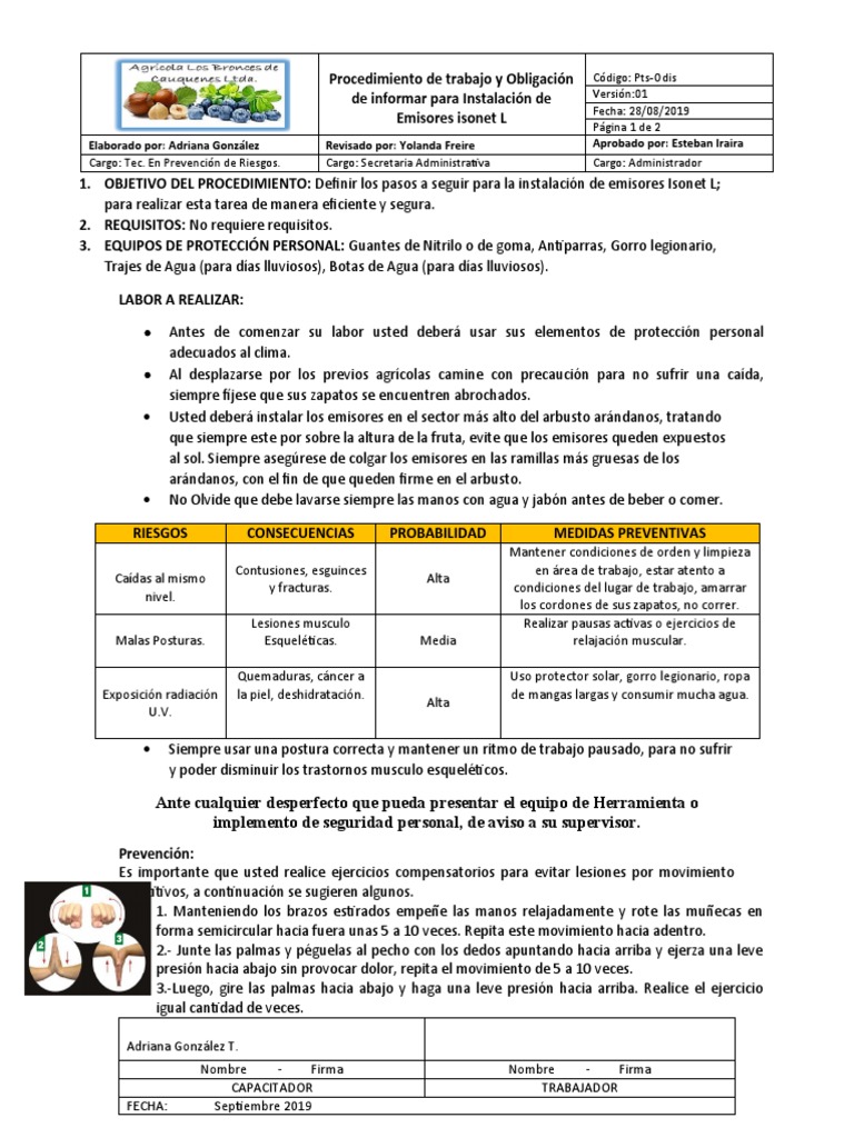 ODIS Y PTS Instalación de Emisores Isonet. | PDF | Medicina CLINICA
