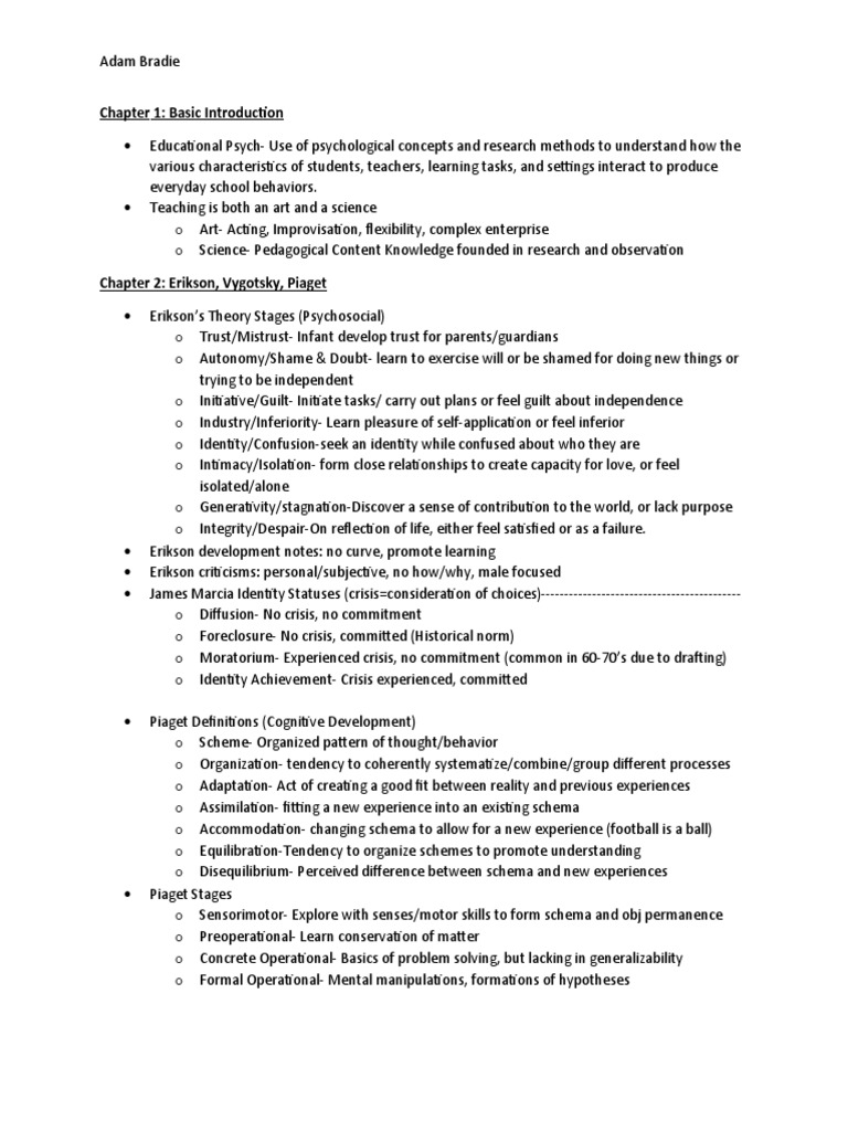 Midterm Study Sheet | PDF | Individualized Education Program | Recall ...