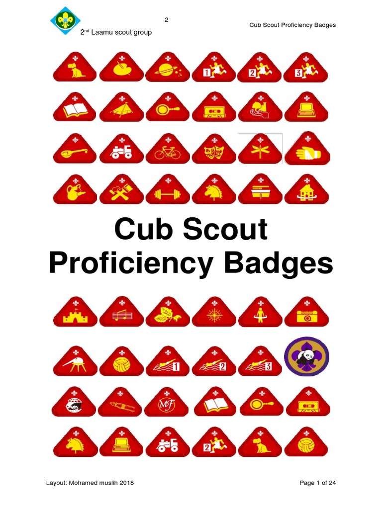 Cub Scout - Prof Badge Syllabus | PDF | Buoyancy | Swimming