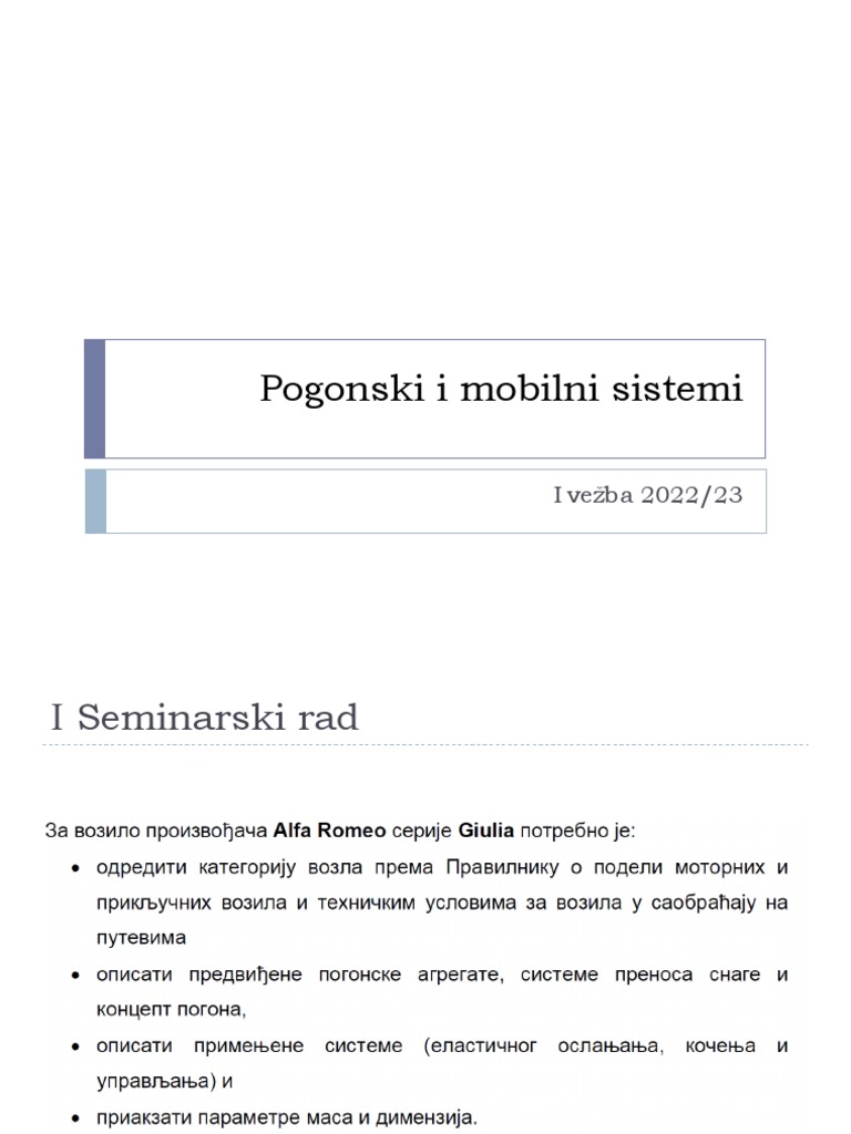 I Nedelja Vezbe 22 23 | PDF