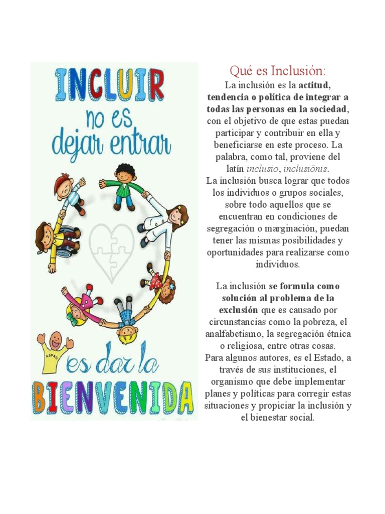Qué Es Inclusión | PDF | Exclusión social