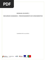 Manual de Processamento Salarial | PDF | Férias trabalhistas | Salário