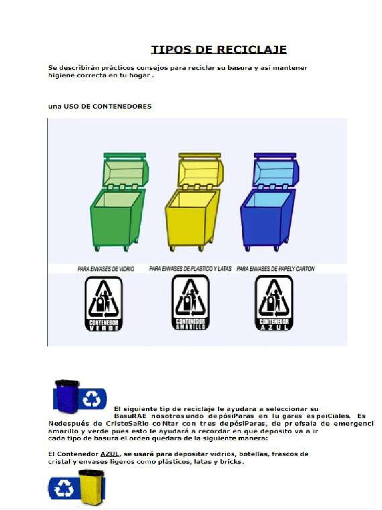 Tipos de Reciclaje | PDF