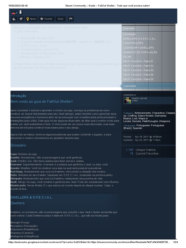 Steam Community - Guide - FallOut Shelter - Tudo Que Você Precisa Saber ...