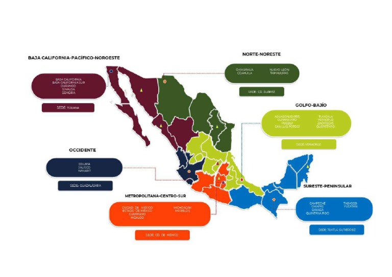 Mapa Coordinaciones Regionales | PDF