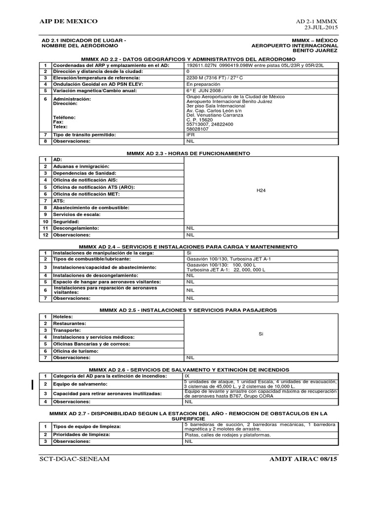 Información del Aeropuerto MMMX | PDF | Control de tráfico aéreo ...
