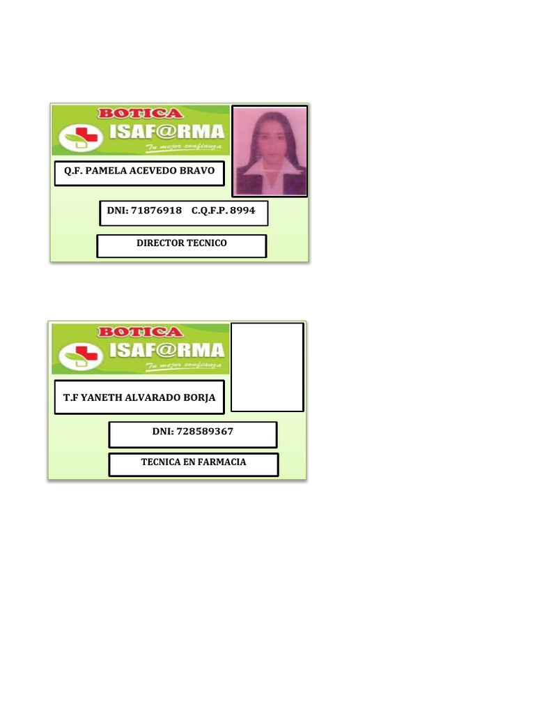 Fotocheck de Identificacion | PDF