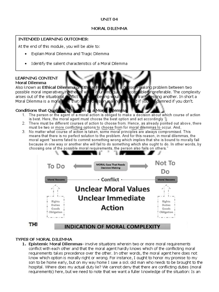 Module 04 Moral Dilemma Print | PDF | Morality | Applied Ethics Module 04 Moral Dilemma Print | PDF | Morality | Applied Ethics