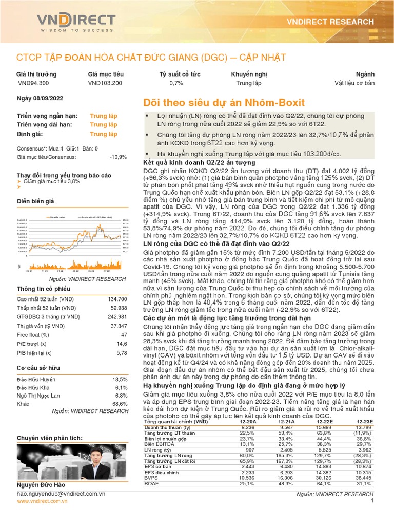 DGC BCCapnhat 20220908 | PDF