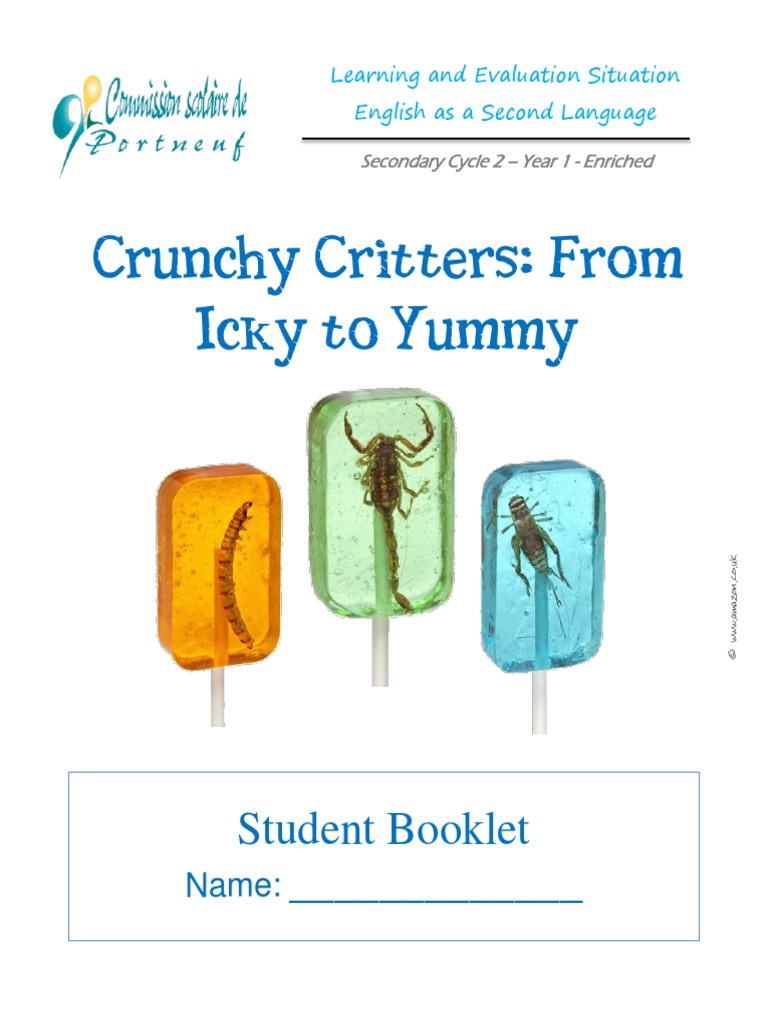 Crunchy Critters: From Icky To Yummy: Name | PDF | Stir Frying | Insects