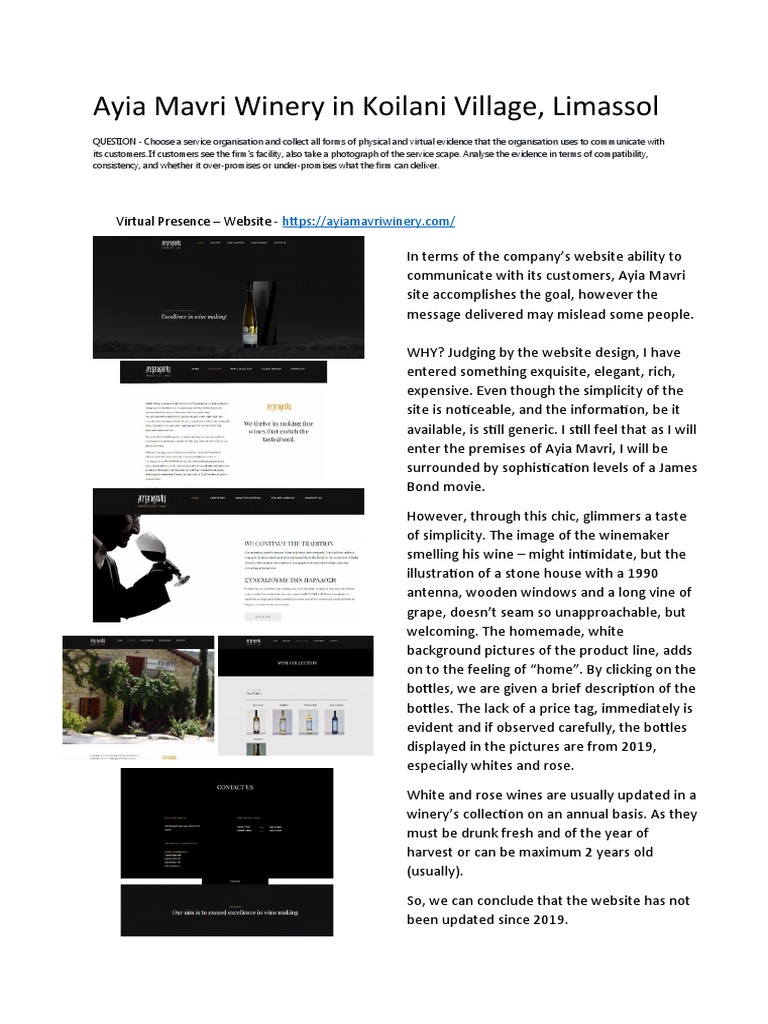 Ayia Mavri Winery: A Family Experience | PDF | Winery | Wine
