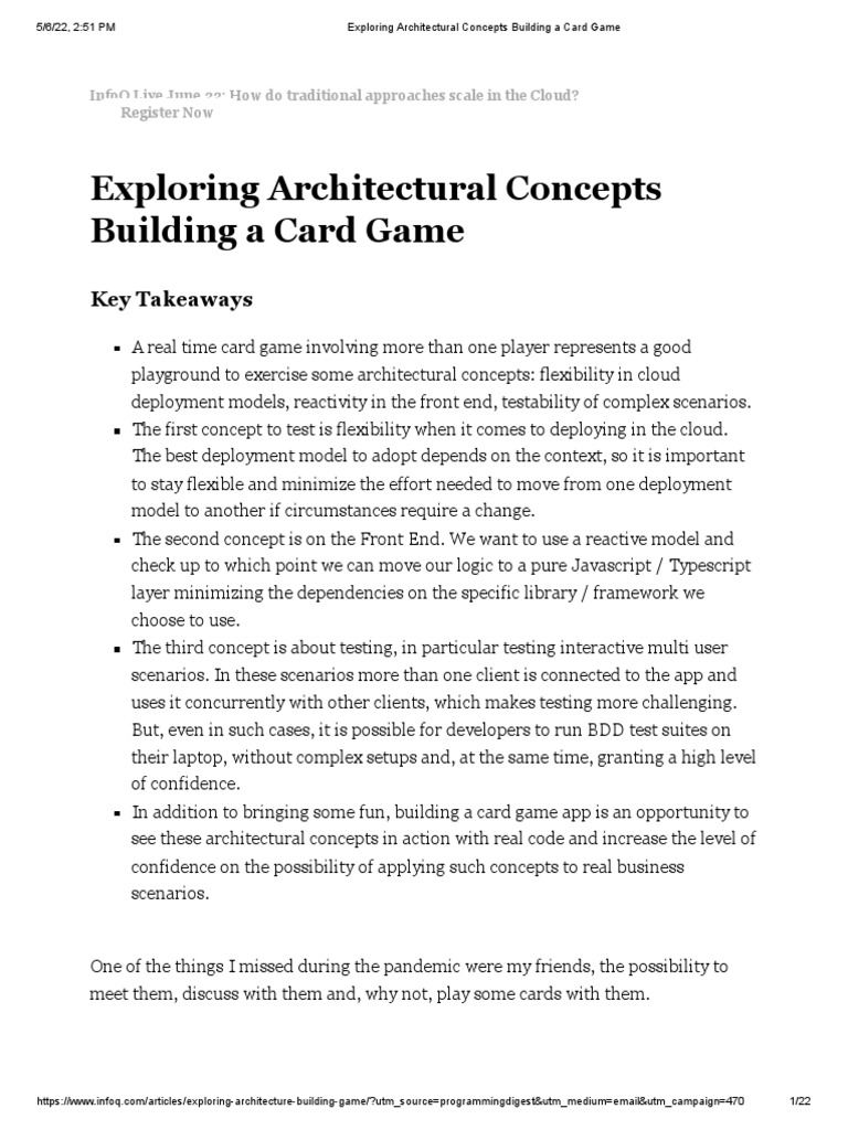 Architectural Insights from Card Game App | PDF | Web Application ...