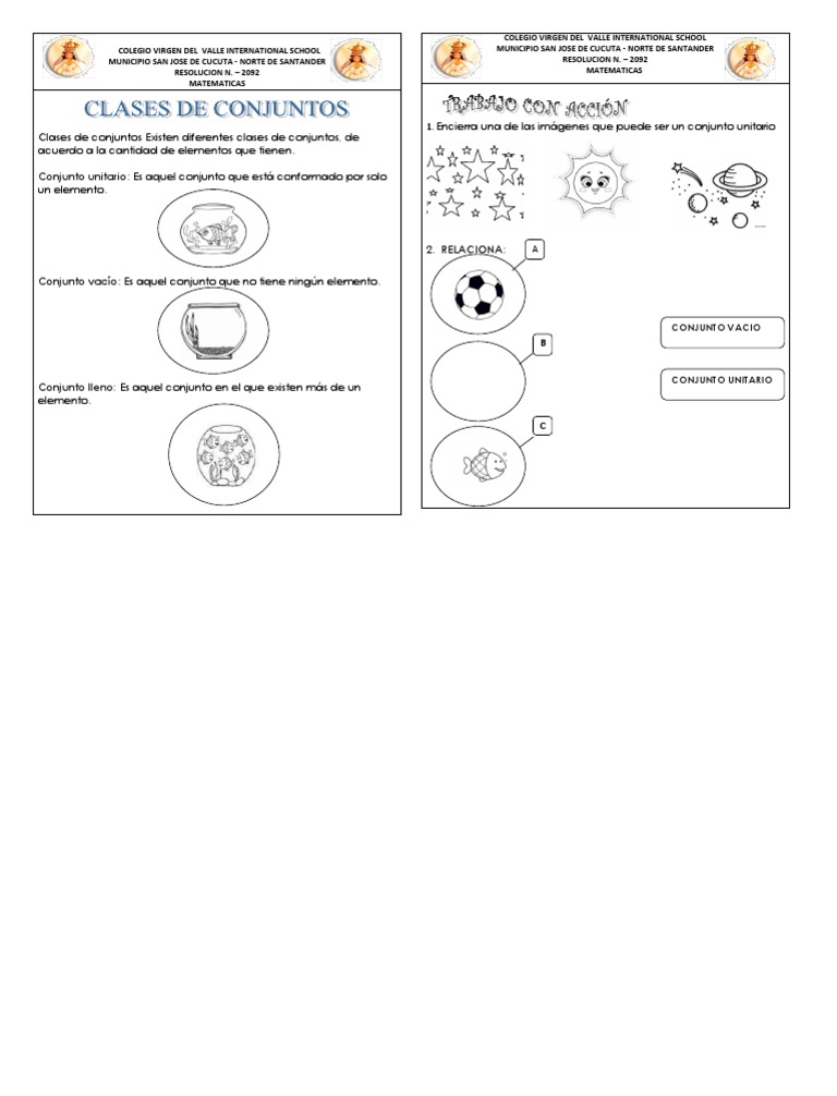 Ficha Clases de Conjuntos | PDF